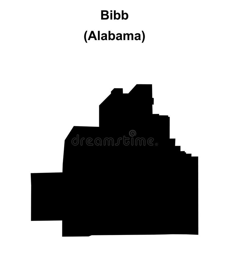 Bibb outline map stock vector. Illustration of counties - 357879600