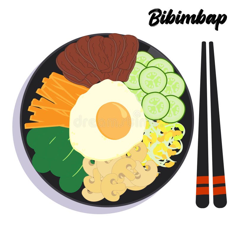 Bibimbap Ingredients Stock Illustrations – 38 Bibimbap Ingredients ...