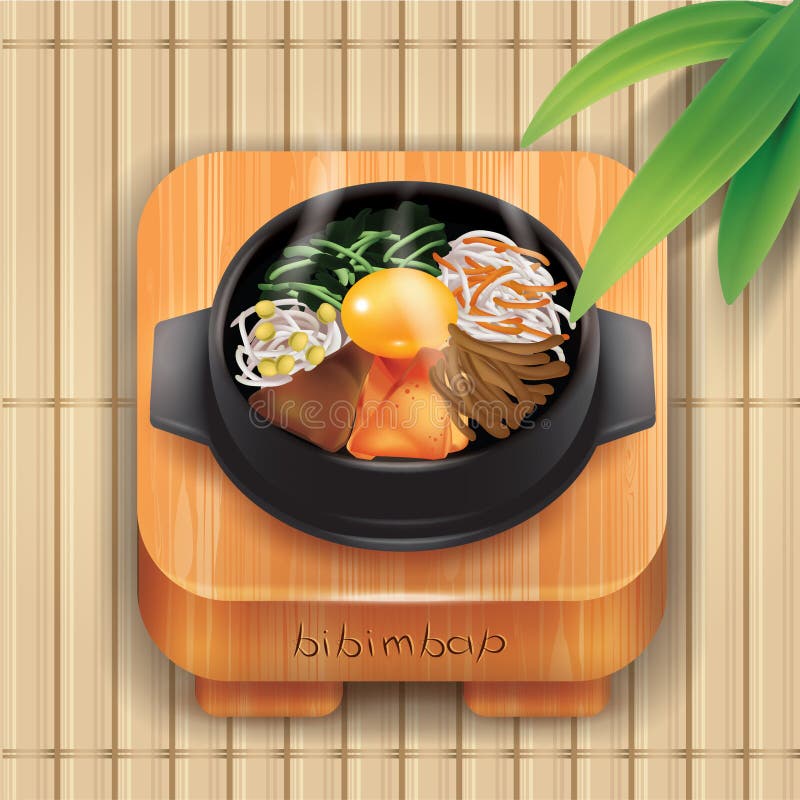 Bibimbap. Vector Illustration Decorative Design Stock Vector ...