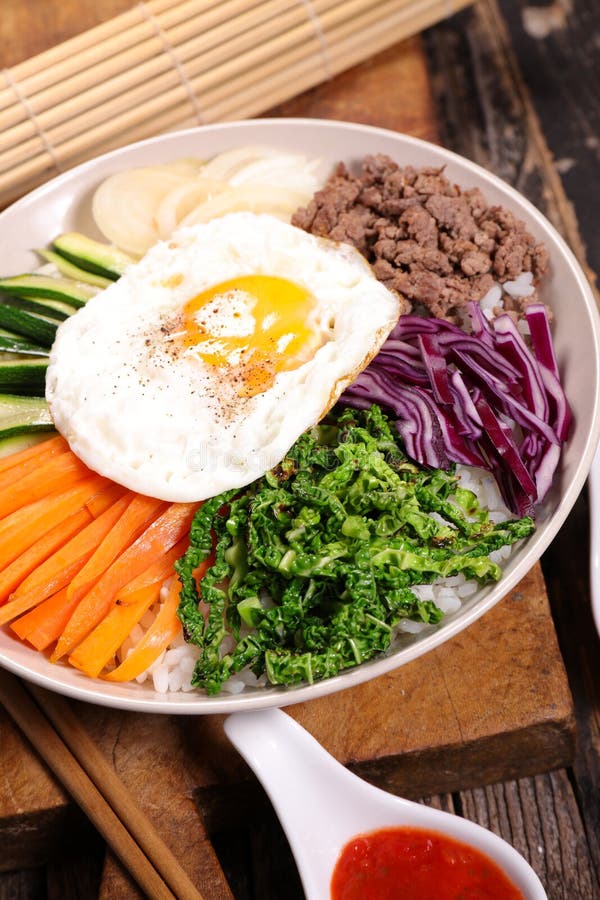 Bibimbap stock photo. Image of asia, cooked, cuisine - 66052620