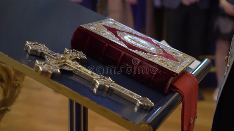 Book in a church stock footage. Video of book, liturgy - 151632064