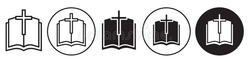 Bible Book Icon Vector Set Collection for Web Stock Vector ...