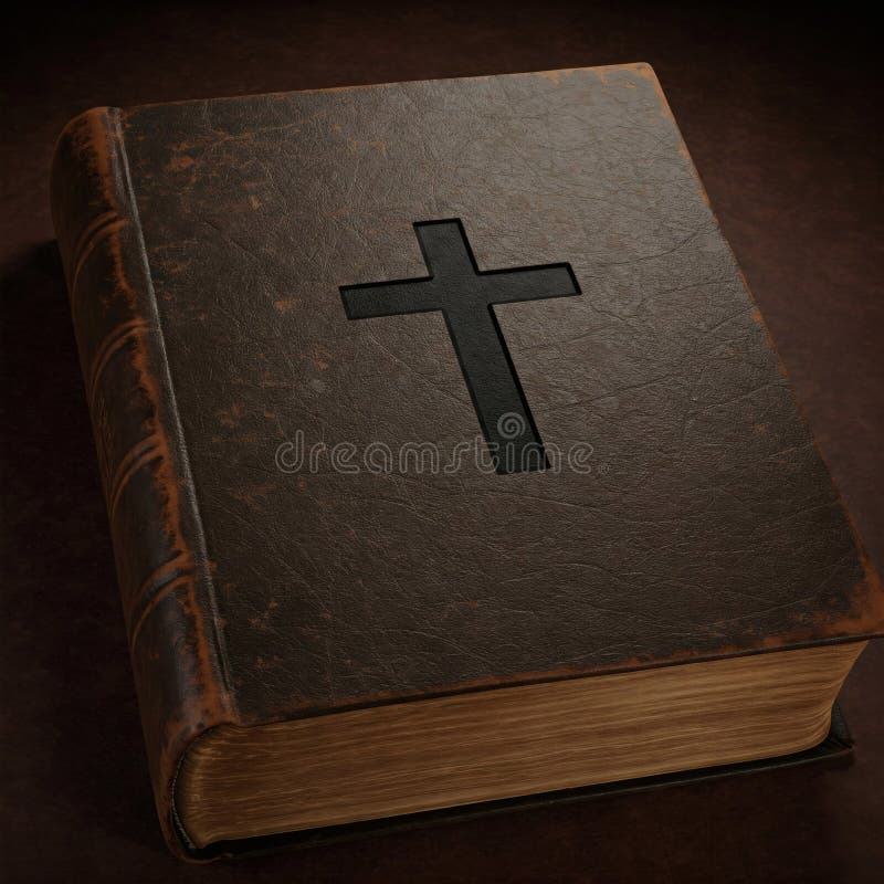 Bible Book. Old Leather Bible. Christian Book Stock Image - Image of ...