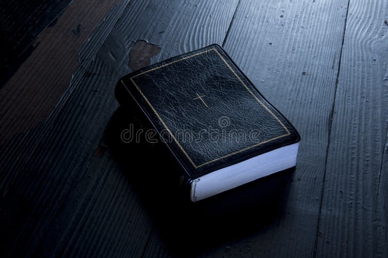 Bible Book on the Table. Holy Bible Stock Image - Image of believer ...