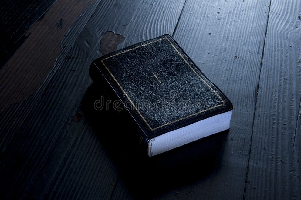 Bible Book on the Table. Holy Bible Stock Image - Image of believer ...