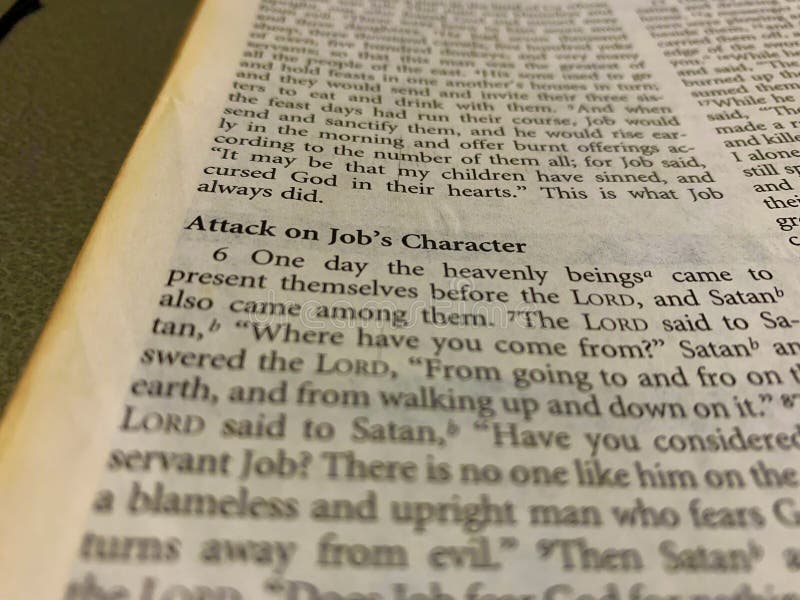 Bible Chapter on the Story of Job Stock Image - Image of paper ...