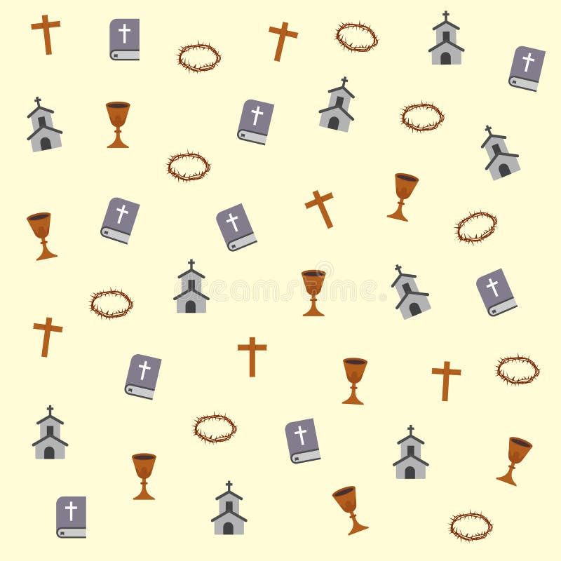 Religious Elements of Catholic Lent, Vector Illustration Stock Vector ...