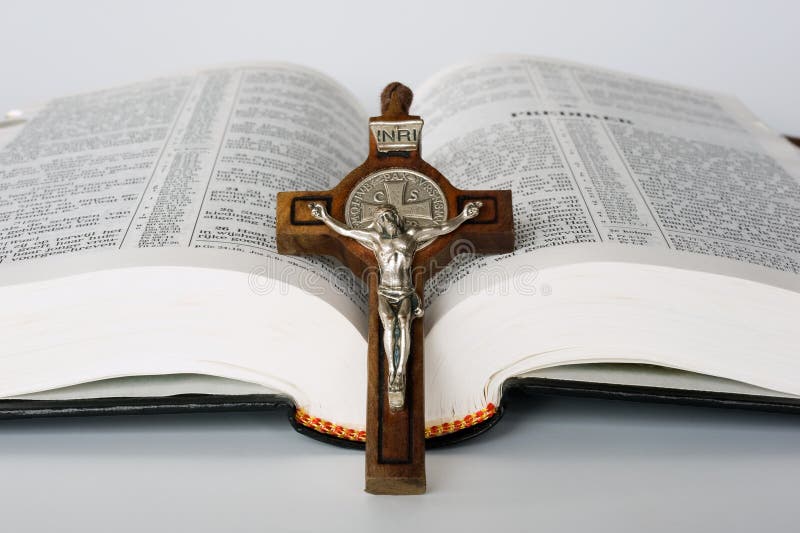 Bible With Cross Stock Photo - Image: 23440820
