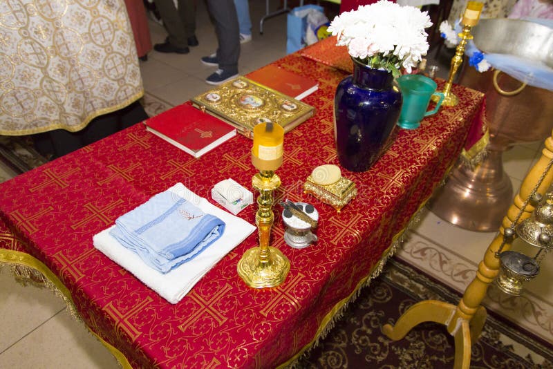 Holy Bible on the Priest Table Stock Photo - Image of open, bible: 40391056