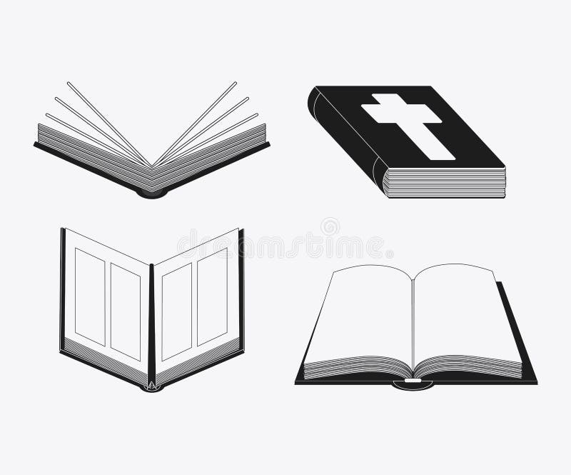 Bible Design. Book Icon. Flat Illustration Stock Vector - Illustration ...