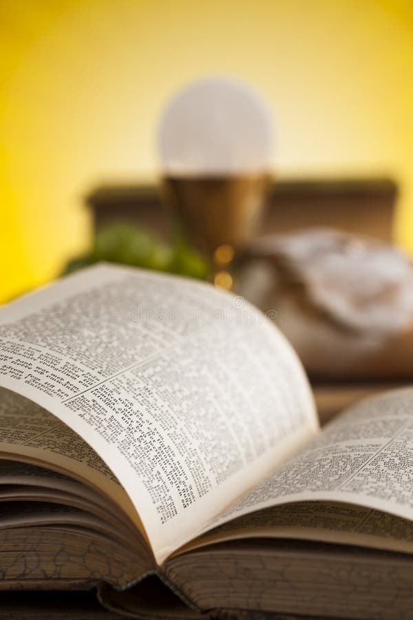 Bible, Eucharistie, Sacrement De Fond De Communion Image stock - Image ...