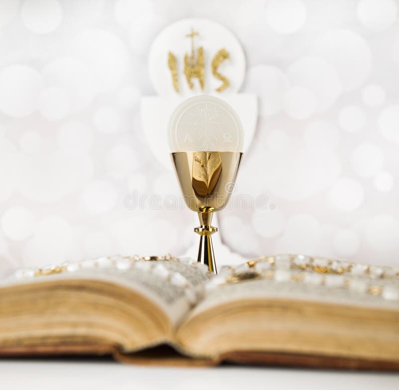 Bible, Eucharistie, Sacrement De Fond De Communion Image stock - Image ...