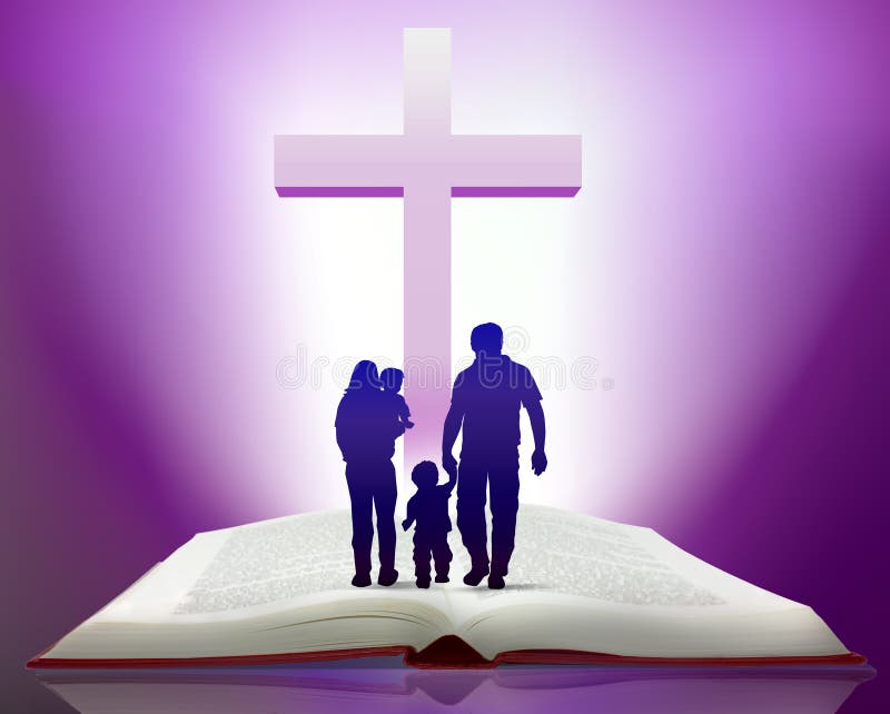 Bible and family stock illustration. Image of christianity - 11833166