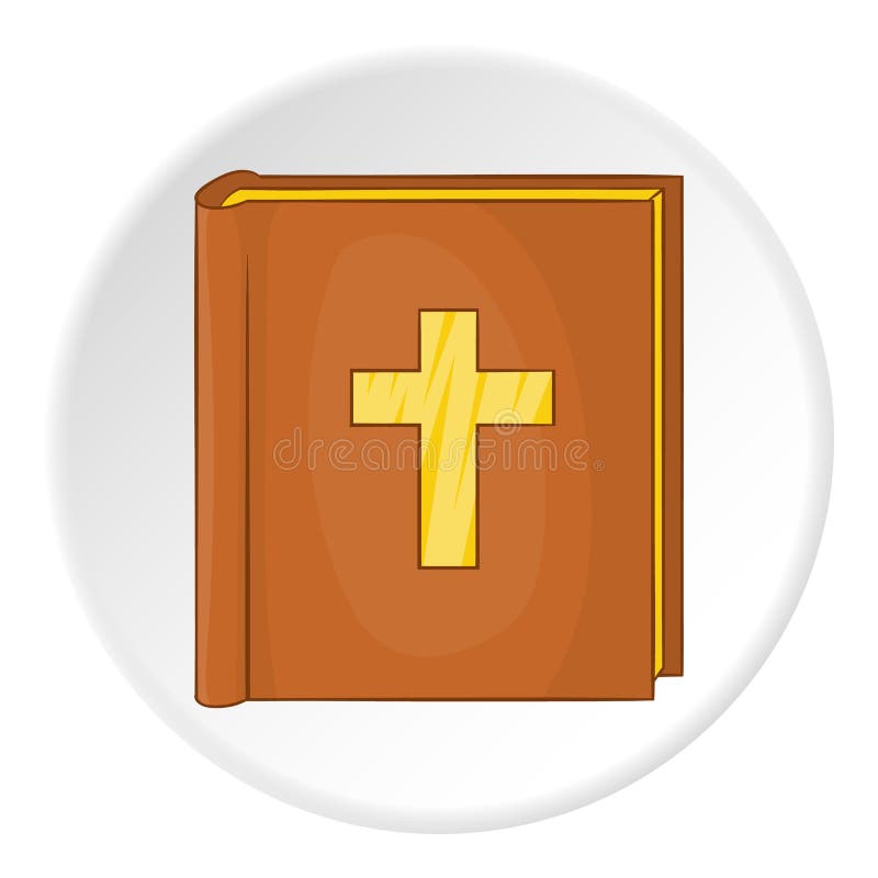 Bible icon, cartoon style stock vector. Illustration of cross - 79267587