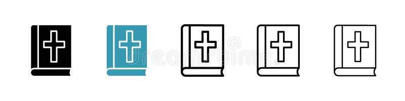 Bible Icon Vector Set on White Background Stock Vector - Illustration ...