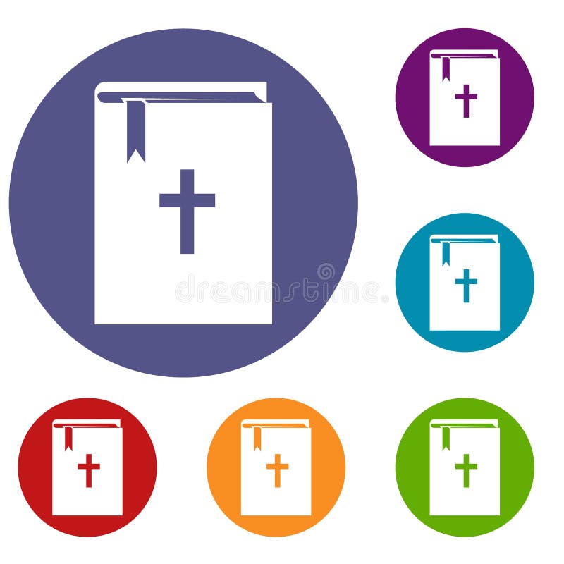 Bible icons set stock vector. Illustration of chapter - 95959137