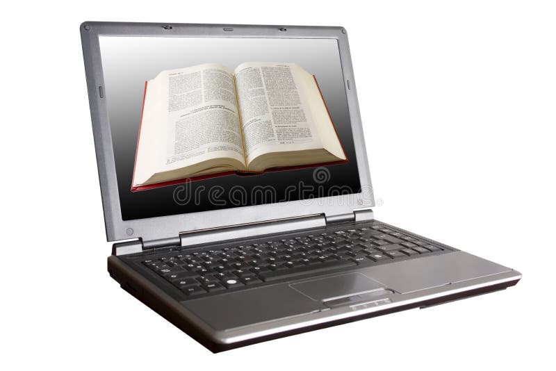 Bible in a laptop stock photo. Image of education, control - 11994004