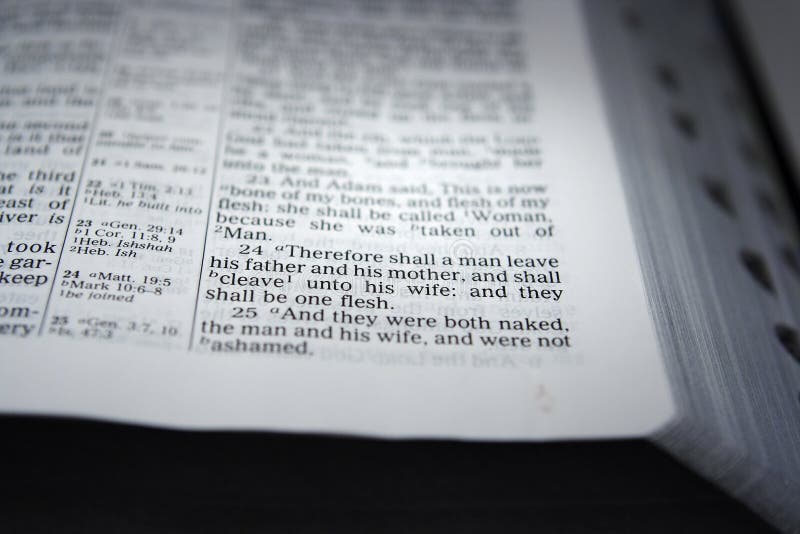 Bible Open To Genesis Chapter 2 Verse 24 Picture. Image: 1274599