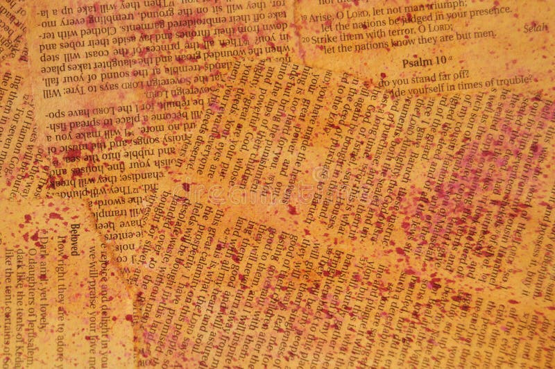 Bible pages stock photo. Image of paint, tore, collage - 6322426