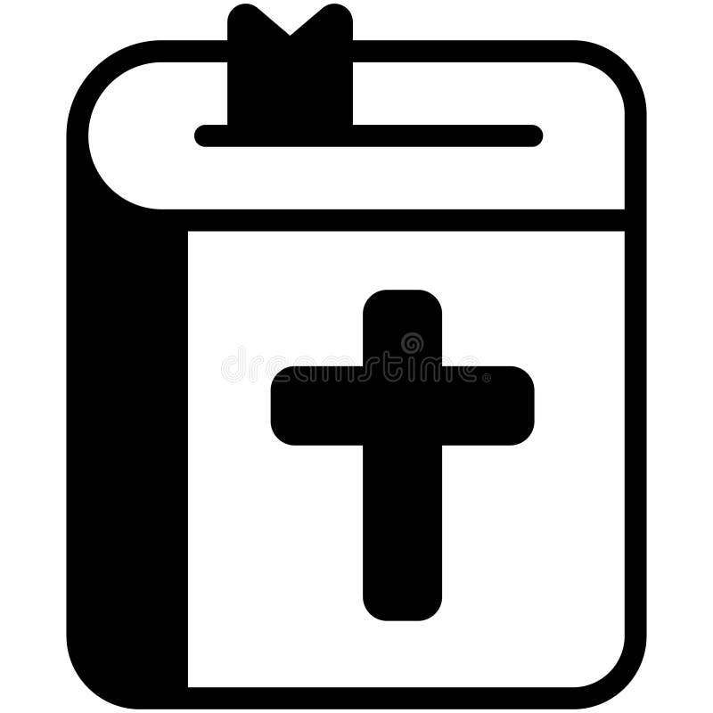 Bible, Religious Black Icon Stock Vector - Illustration of glyph ...