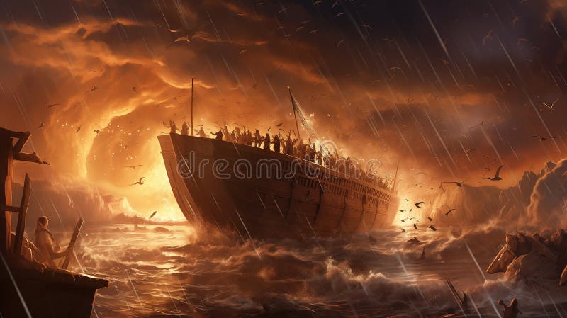 Bible S Book of Genesis, Noah and Ark Describes Great Flood Stock ... Bible S Book of Genesis, Noah and Ark Describes Great Flood Stock ...