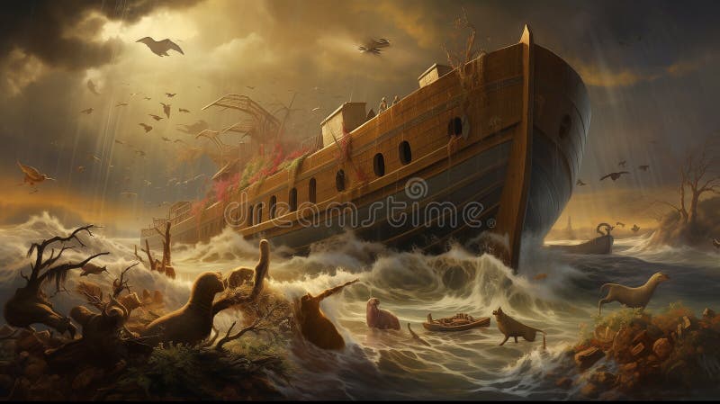 Bible S Book of Genesis, Noah and Ark Describes Great Flood, Stock ... Bible S Book of Genesis, Noah and Ark Describes Great Flood, Stock ...