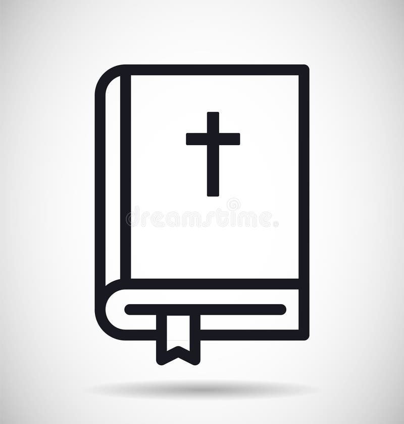 Bible Scripture Line Art Vector Icon Stock Vector - Illustration of ...
