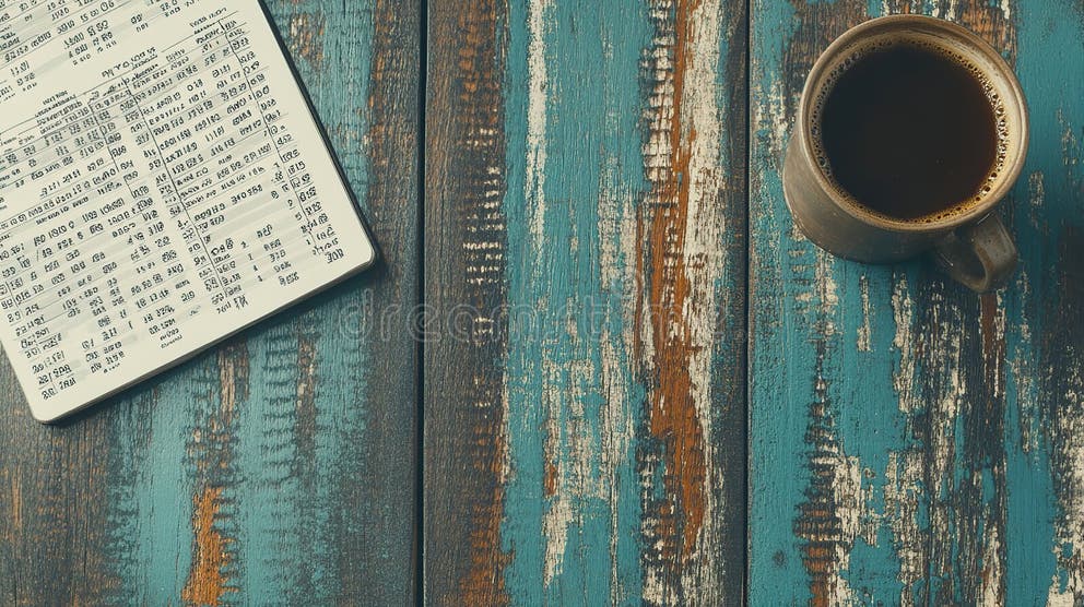 Bible Study, Coffee, Rustic Table, Morning, Planning Stock Image ...