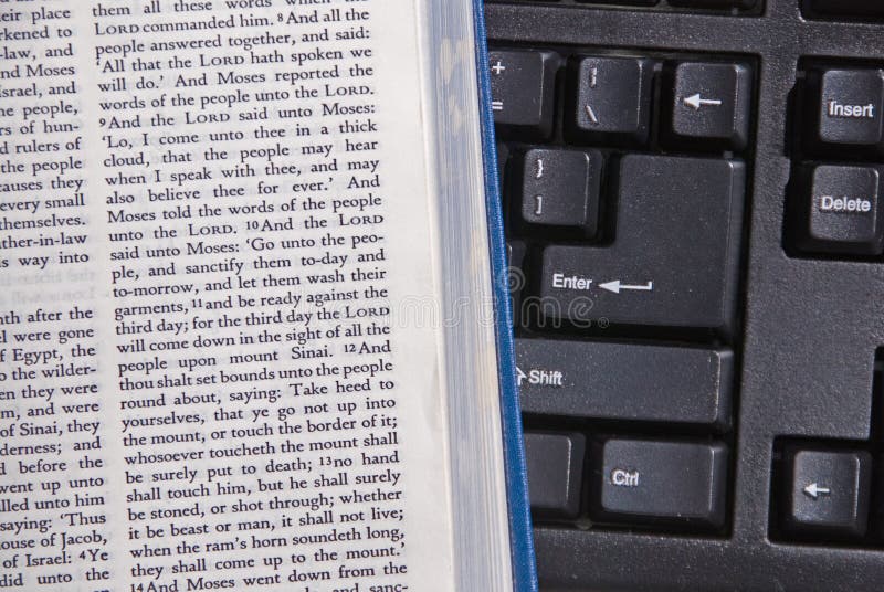 Bible Study Online stock image. Image of testament, computer - 4197705