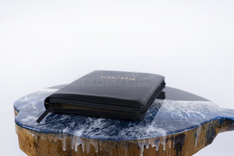 Bible on the Table. Holy Scripture on a White Background. Stock Image ...