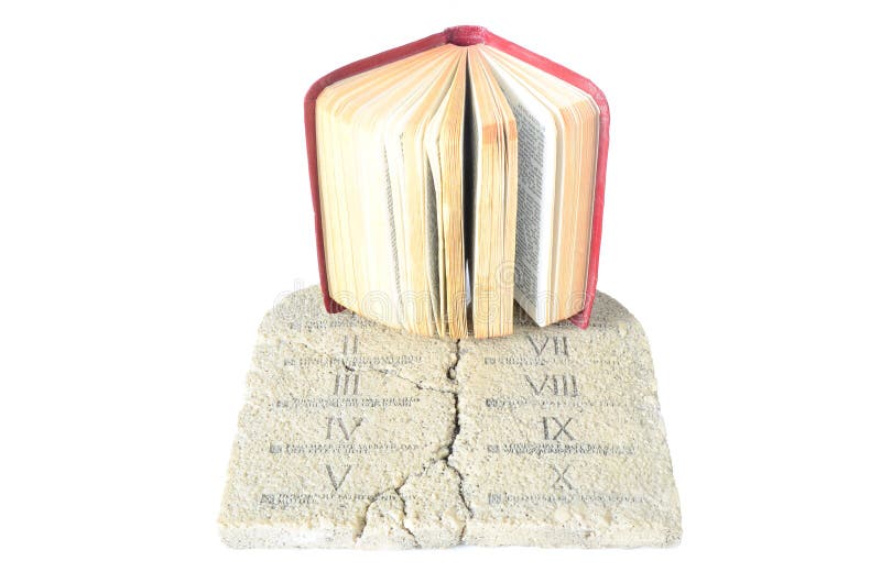 Bible and tablets of law stock image. Image of religion - 27185343