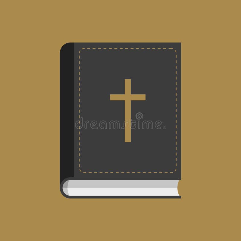 Bible Vector Icon. Book with Christian Cross. Stock Vector ...