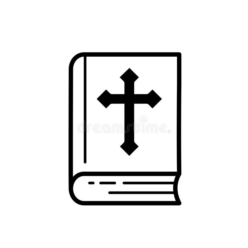 Bible - vector icon stock vector. Illustration of library - 355963528
