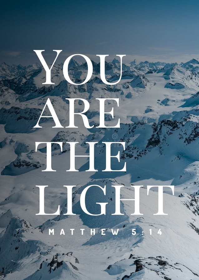 Bible Verses about April Month " You are the Light Matthew 5:14 Stock ...