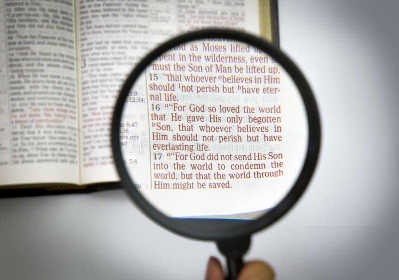 Closeup of bible verse stock image. Image of print, lines - 4318657