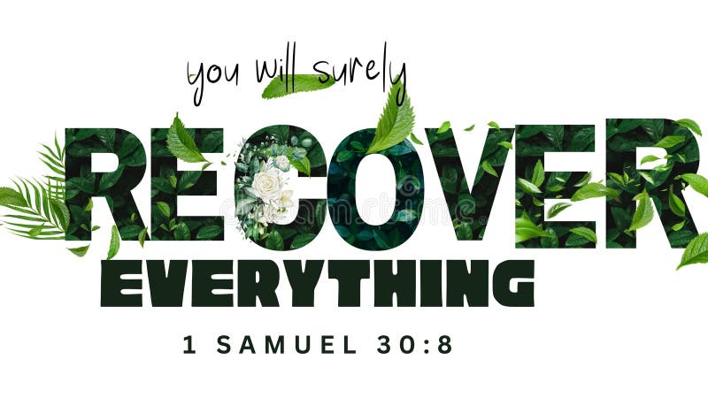 Bible Verses " You Will Surely Recover Everything 1 Samuel 30;8 Stock ...