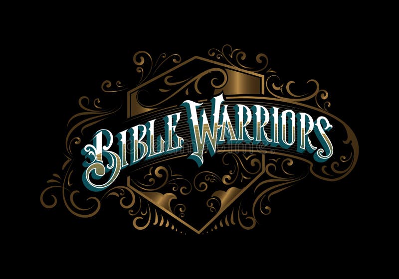 BIBLE WARRIORS Lettering Custom Style Design Stock Vector ...