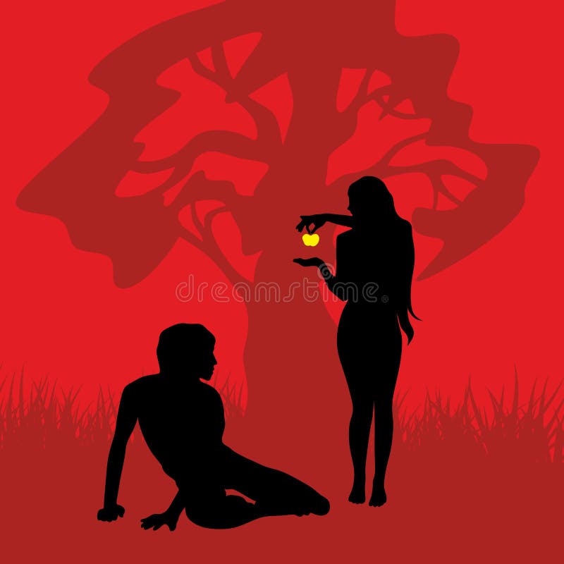 Forbidden Fruit In The Garden Of Eden Stock Illustration Illustration
