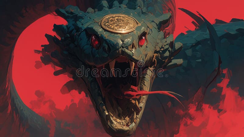 Biblical leviathan stock image. Image of predator, biblical - 367597785