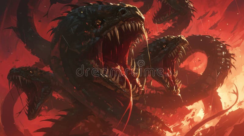 Biblical leviathan stock image. Image of creature, medieval - 367764147