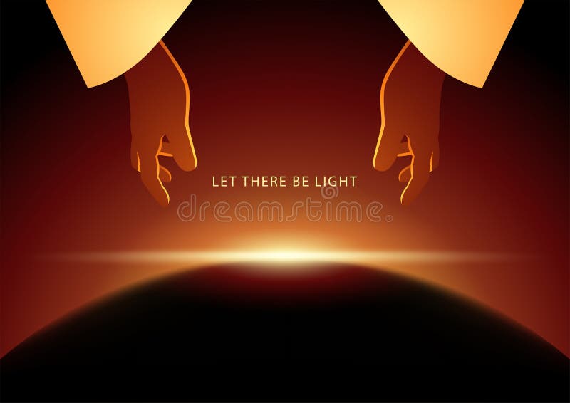 Let There Be Light stock vector. Illustration of religious - 242155453