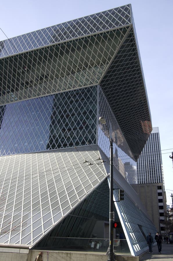 Biblioteca Central De Seattle Foto editorial - Imagen de sebo ...