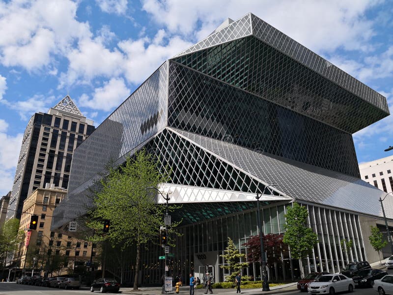 Biblioteca Central De Seattle - Seattle, EUA Imagem Editorial - Imagem ...