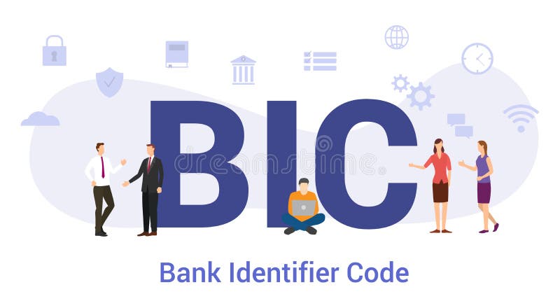 Bic Bank Identifier Code Concept with Big Word or Text and Team People ...