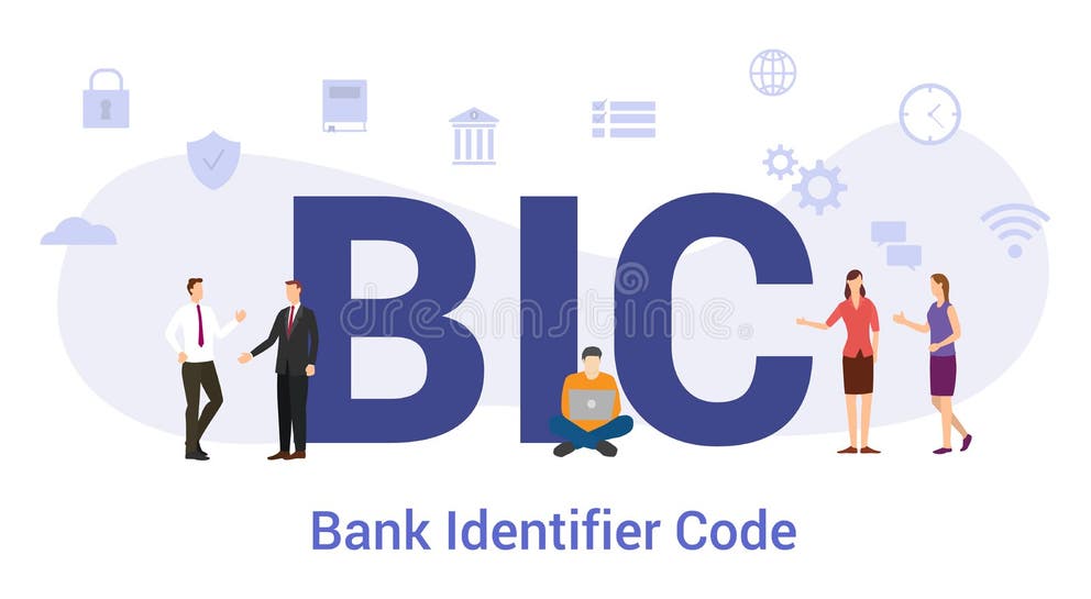 Bic Bank Identifier Code Concept with Big Word or Text and Team People ...