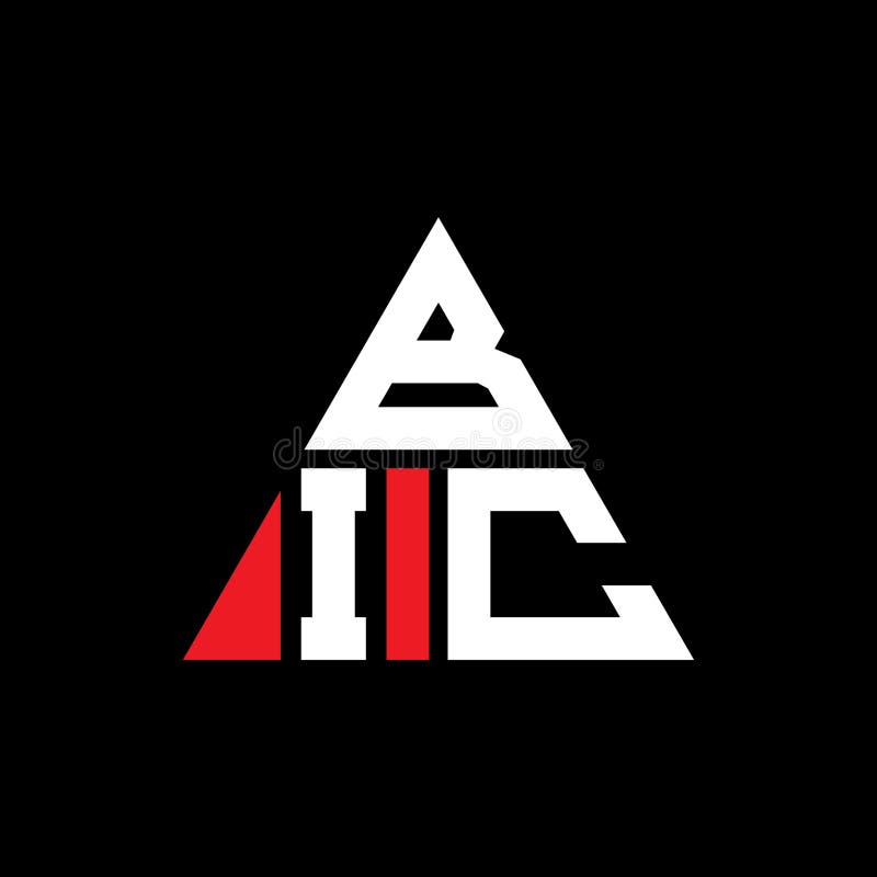 BIC Triangle Letter Logo Design with Triangle Shape. BIC Triangle Logo ...