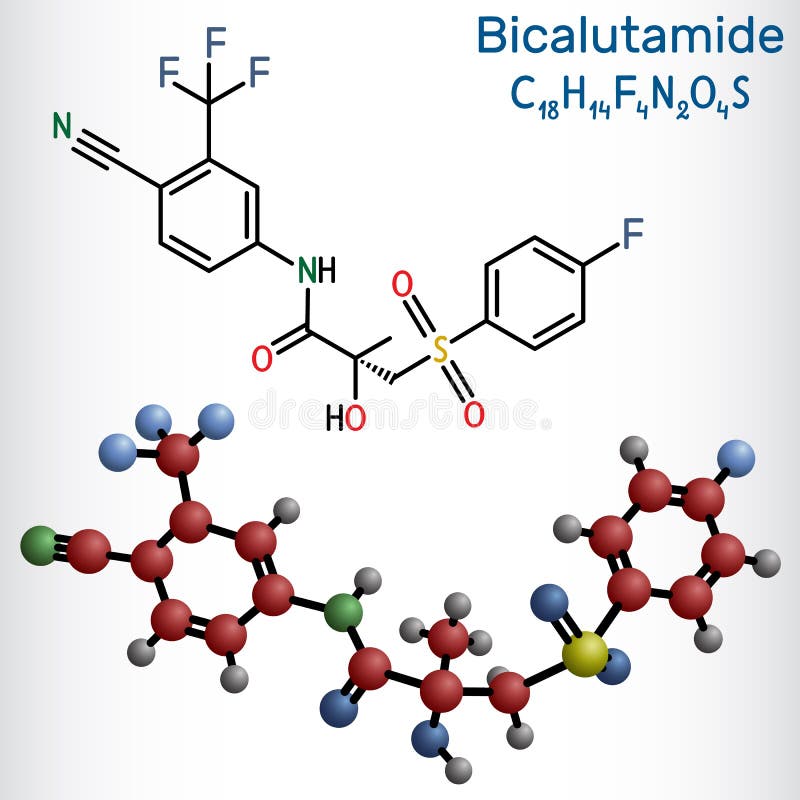 Bicalutamide Molecule. it is Nonsteroidal Anti-androgen for Prostate ...