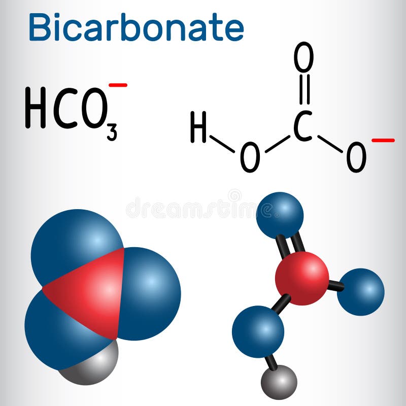 Bicarbonate Anion, Chemical Structure. Common Salts Include Sodium ... Bicarbonate Anion, Chemical Structure. Common Salts Include Sodium ...