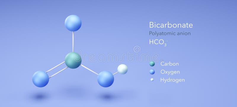 Bicarbonate, Molecular Structures, Polyatomic Anion, 3d Model ...