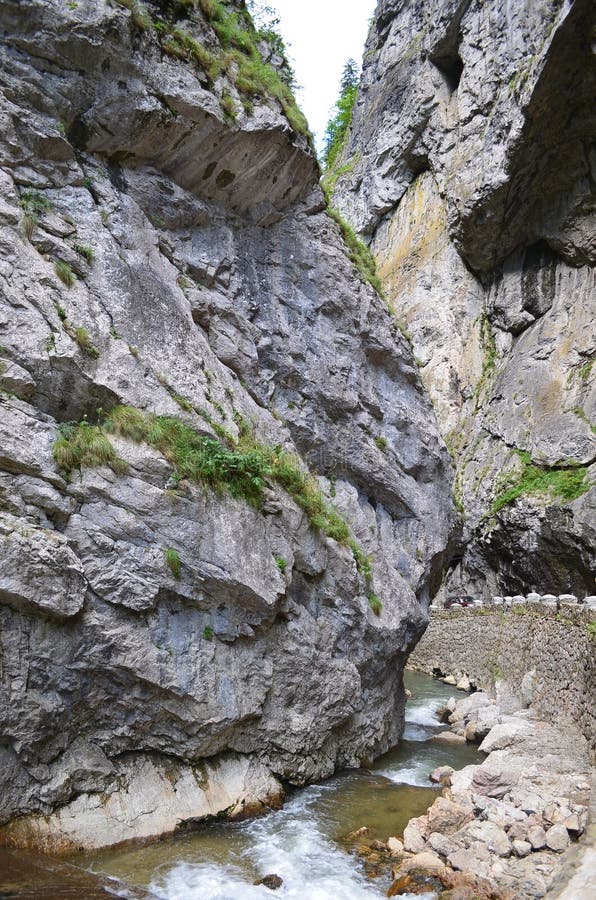 Bicaz Gorges, A Deep Canyon Dug By The Bicaz River In Eastern ...